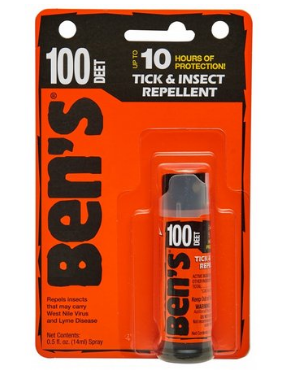 100 Max Deet Tick & Insect Repellent Mini Spray (0.5 oz)