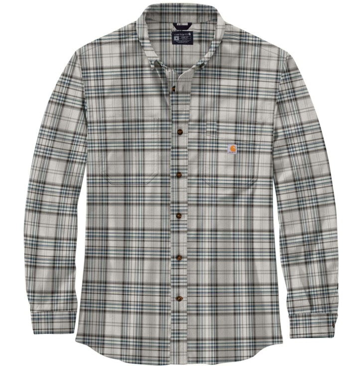 Men's Rugged Flex Relaxed Fit Midweight Flannel LS Plaid Shirt