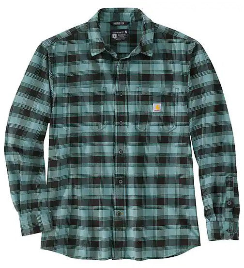 Rugged Flex Relaxed Fit Midweight Flannel Long-Sleeve Plaid Shirt