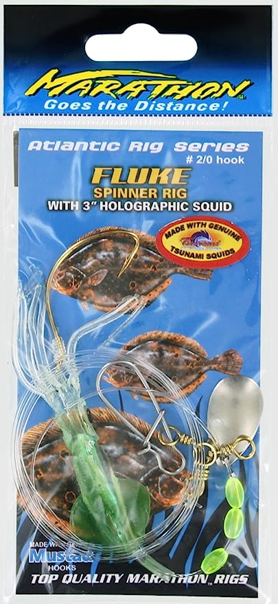 Fluke Spinner Rig w/ 3" Holographic Squid