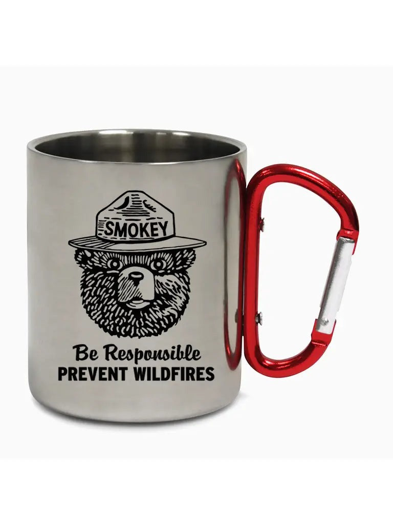 Smokey Bear Carabiner Steel Camping Mug