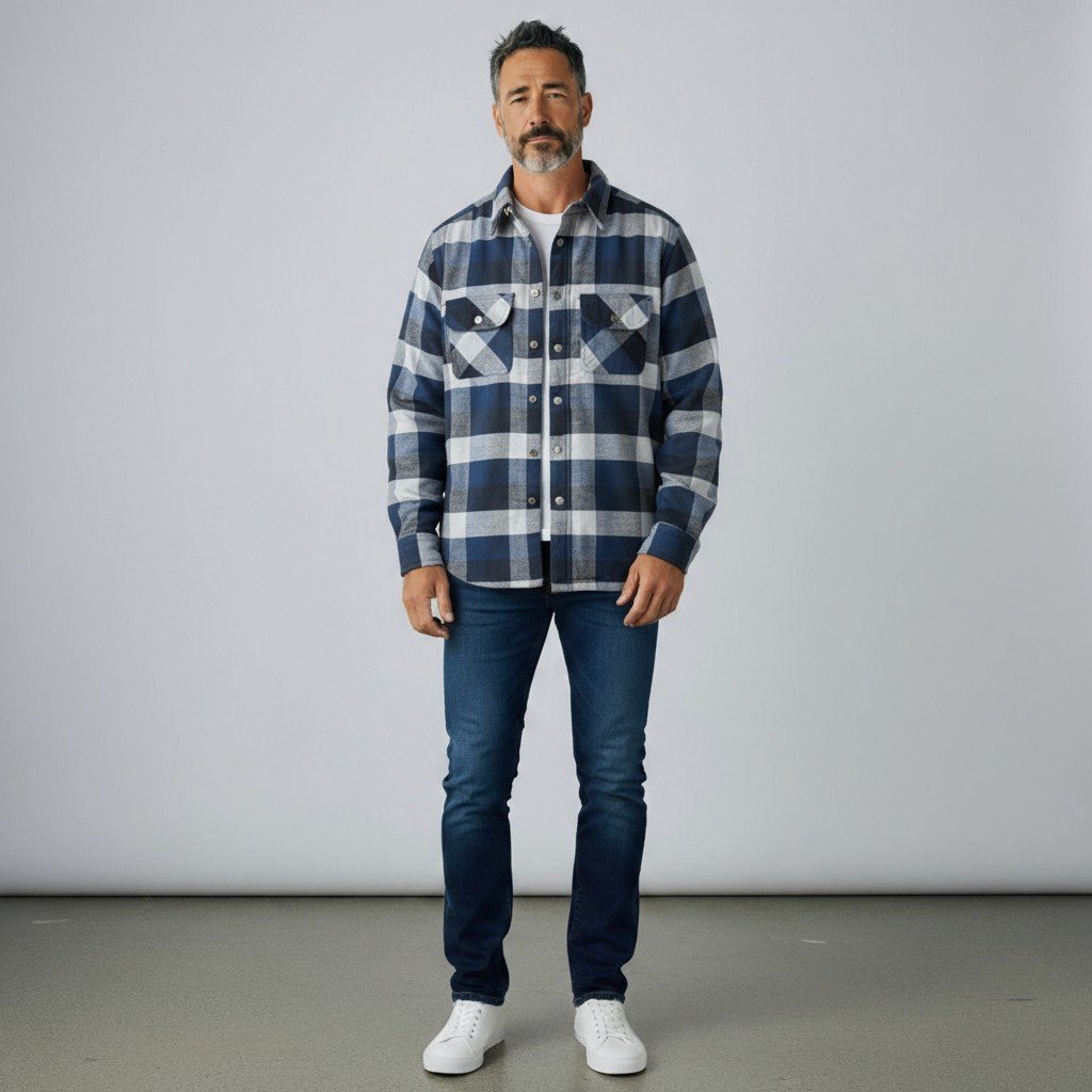 Men's Snake River Snap Front Quilted Flannel