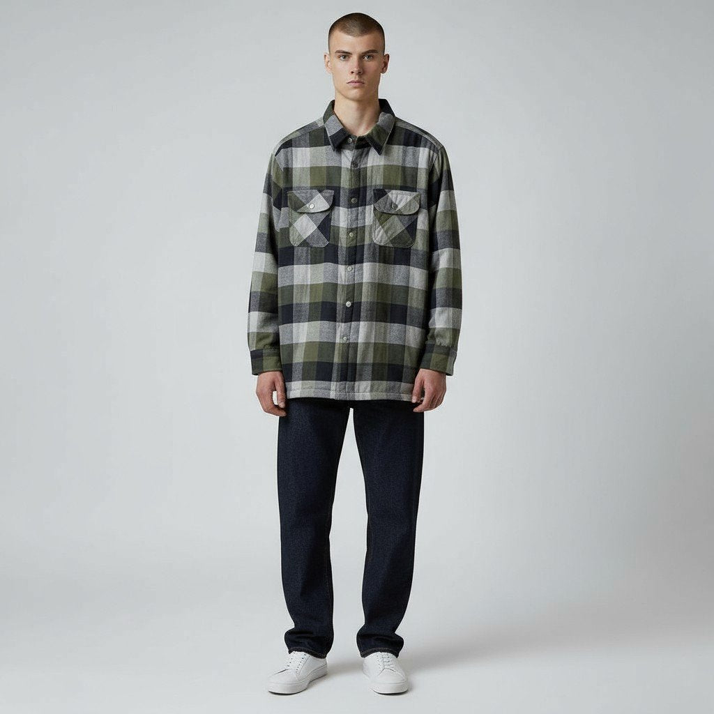 Men's Snake River Snap Front Quilted Flannel